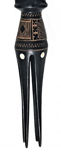 Fiji Vesi Wood Cannibal Fork with Mother-of-Pearl Inlay - 12" - Model ...