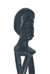 Fiji Vesi Wood Cannibal Fork with Mother-of-Pearl Inlay - 12" - Model 8 ...