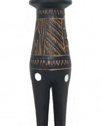 Fiji Vesi Wood Cannibal Fork with Mother-of-Pearl Inlay - 12" - Model 8 ...