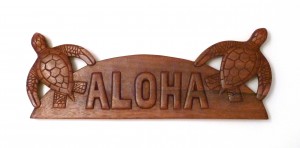 Hanging Sign: Aloha Sea Turtles , Hawaiian Gifts from Island Girlz